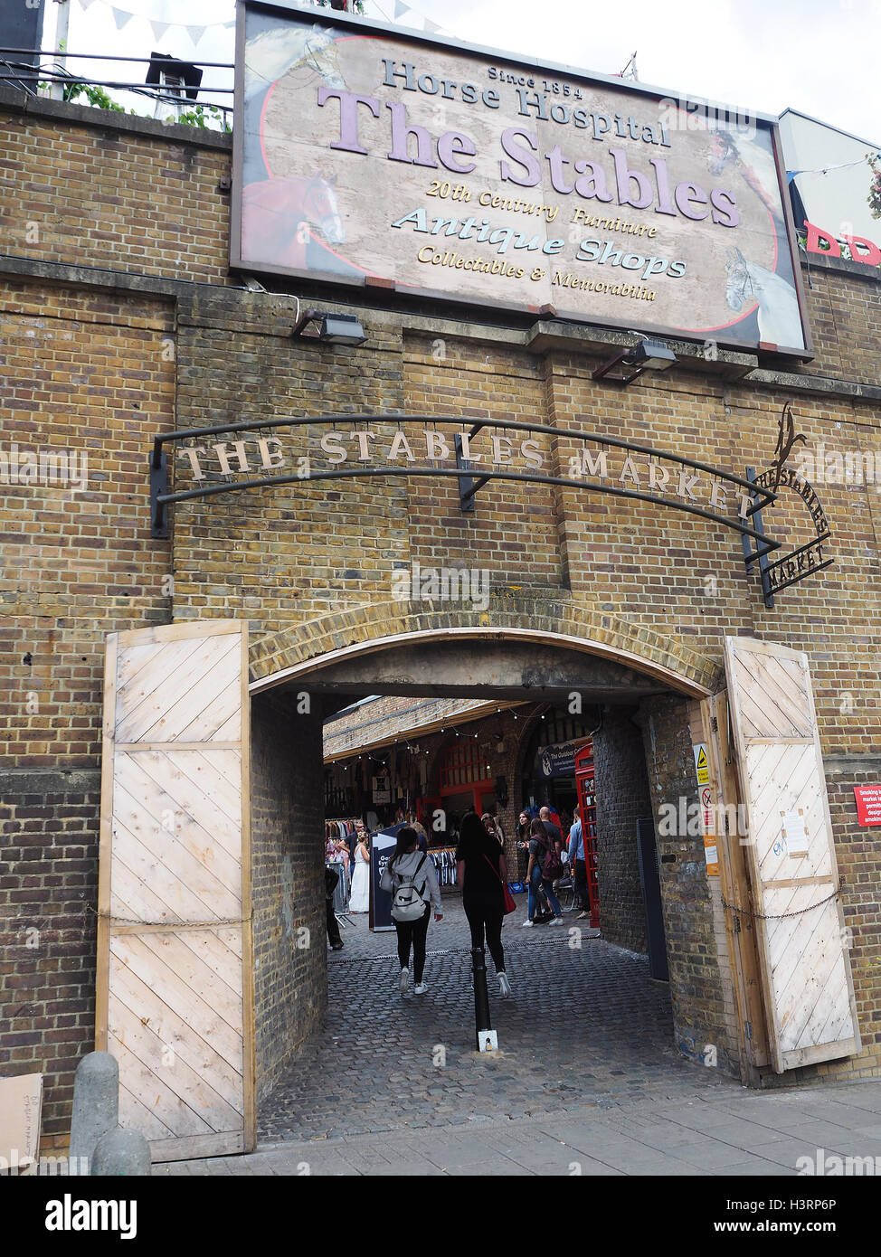 The stable market entrance to Camden Market, London, UK Stock Photo - Alamy