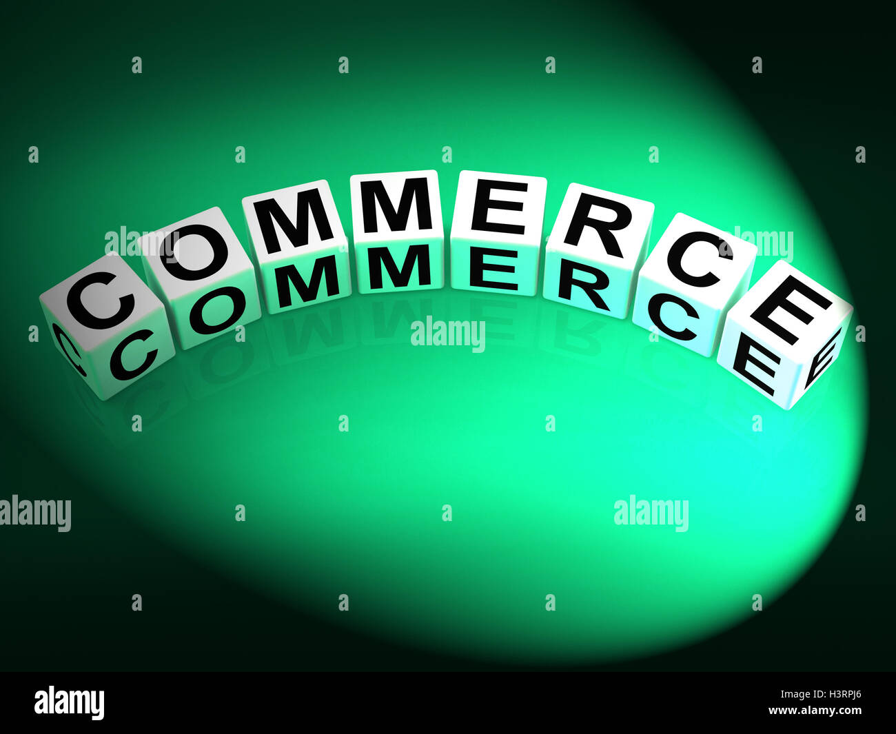 Commerce Dice Represent Commercial Marketing and Financial Trade Stock ...
