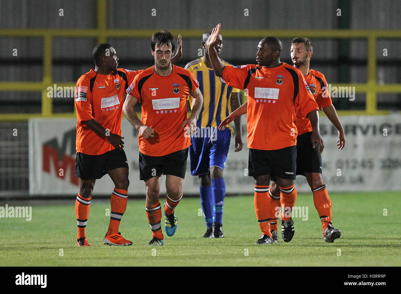 Waltham Forest celebrate their second goal scored by Chris Taylor ...