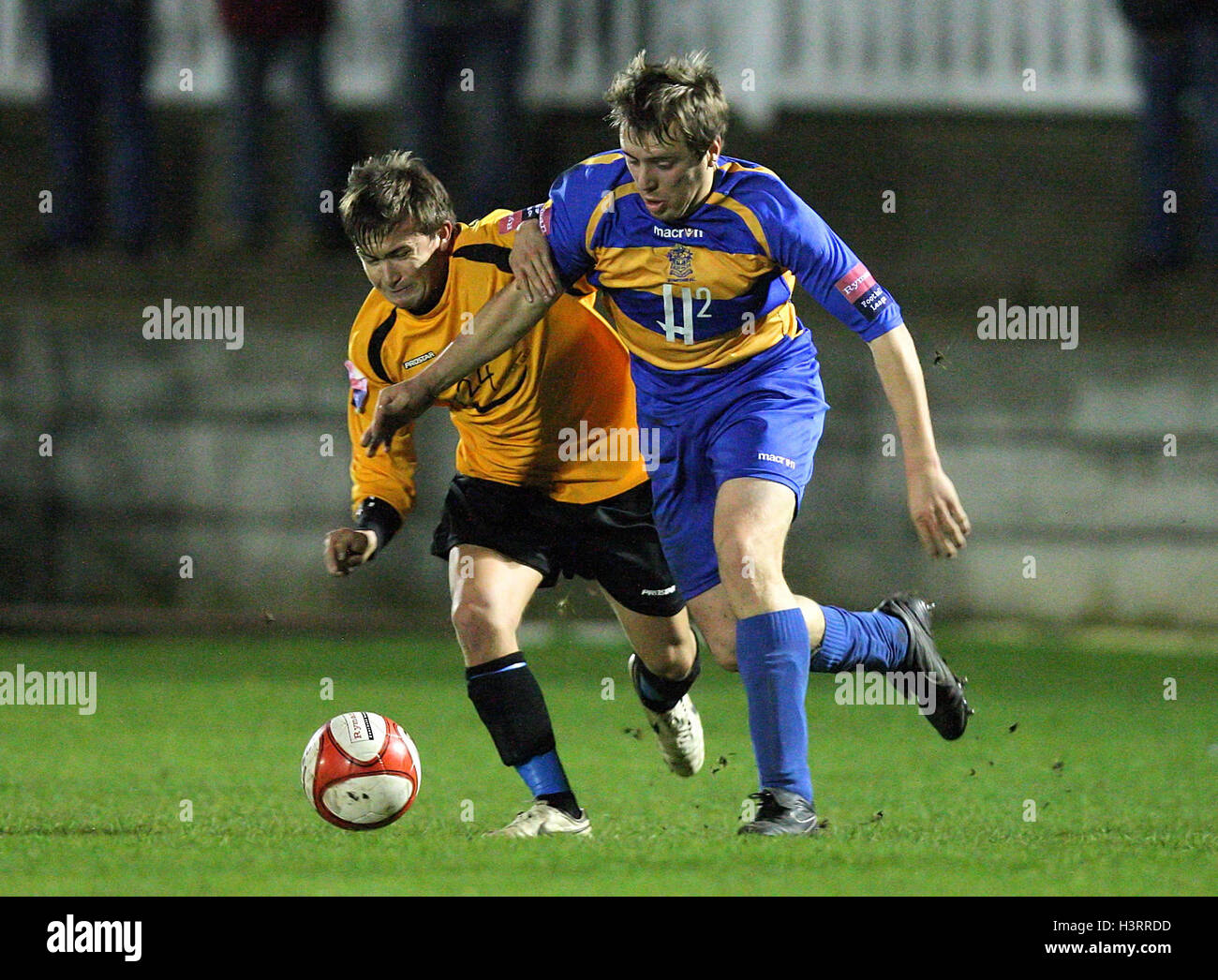 Kurt Smith of Romford tussles with Charlie Moxom of Ware - Romford vs ...