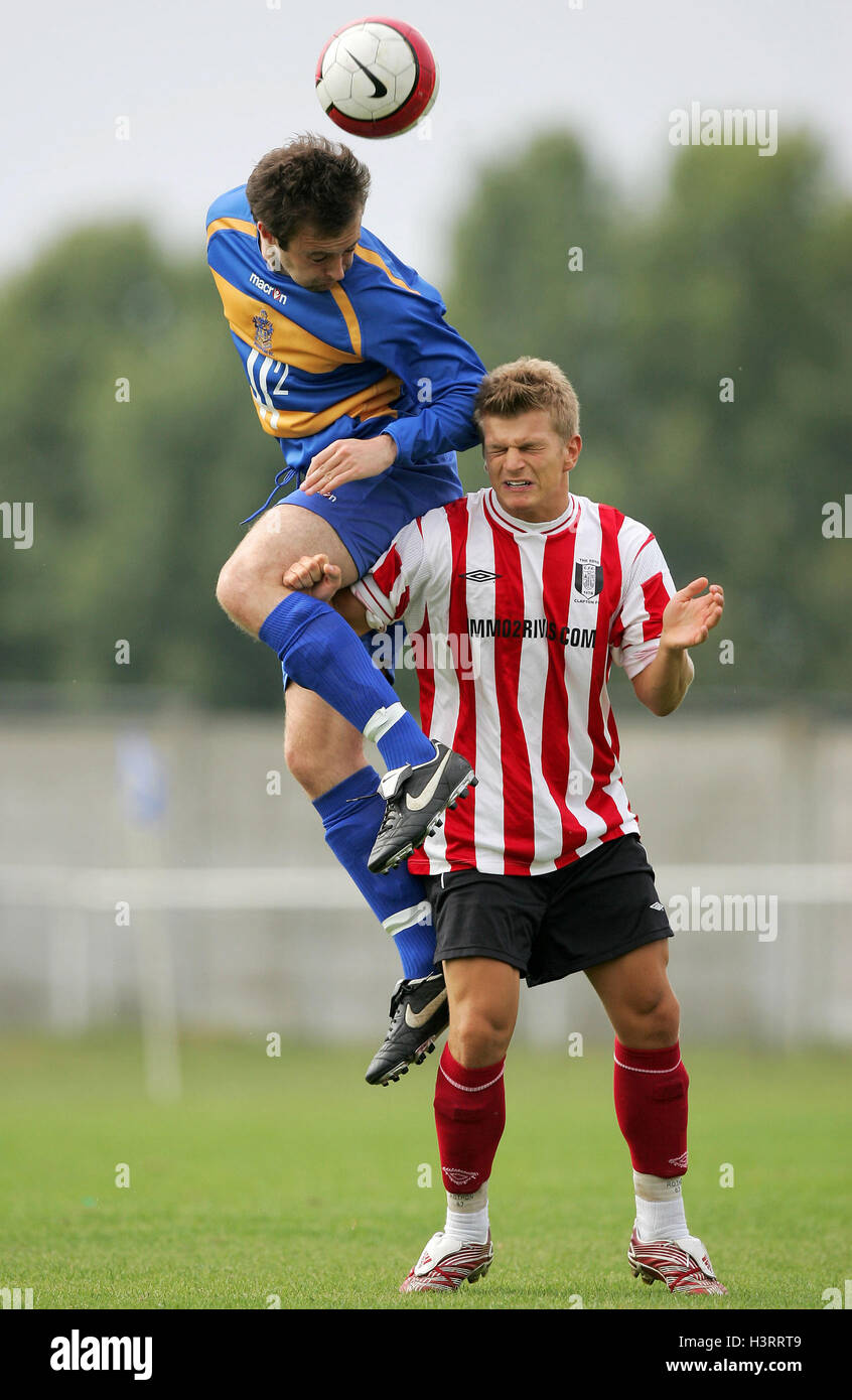 Danny Rafis of Romford gets above Chris Rothan of Clapton - Romford vs ...