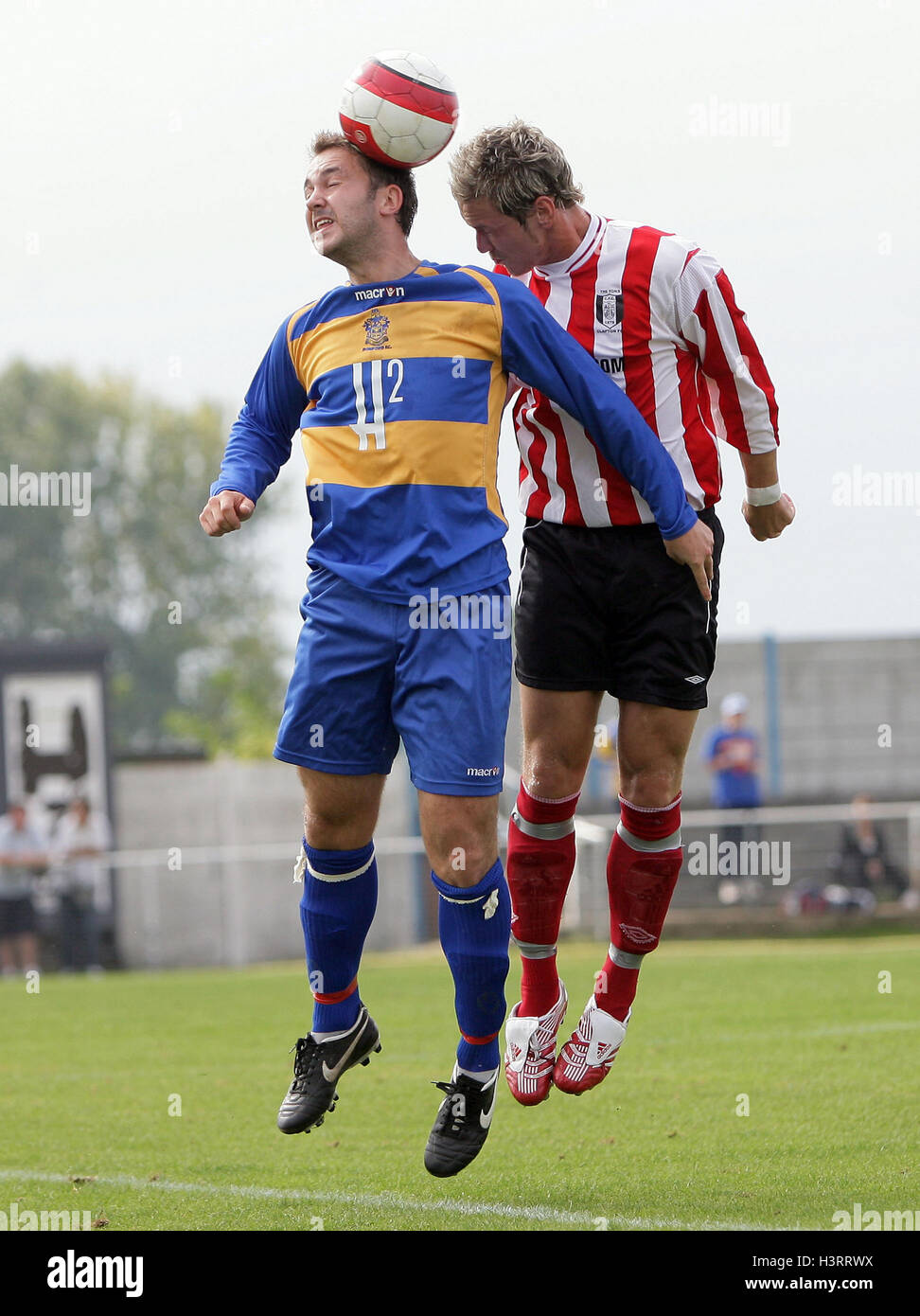 Danny Rafis of Romford (left) and Harry Chalk of Clapton - Romford vs ...
