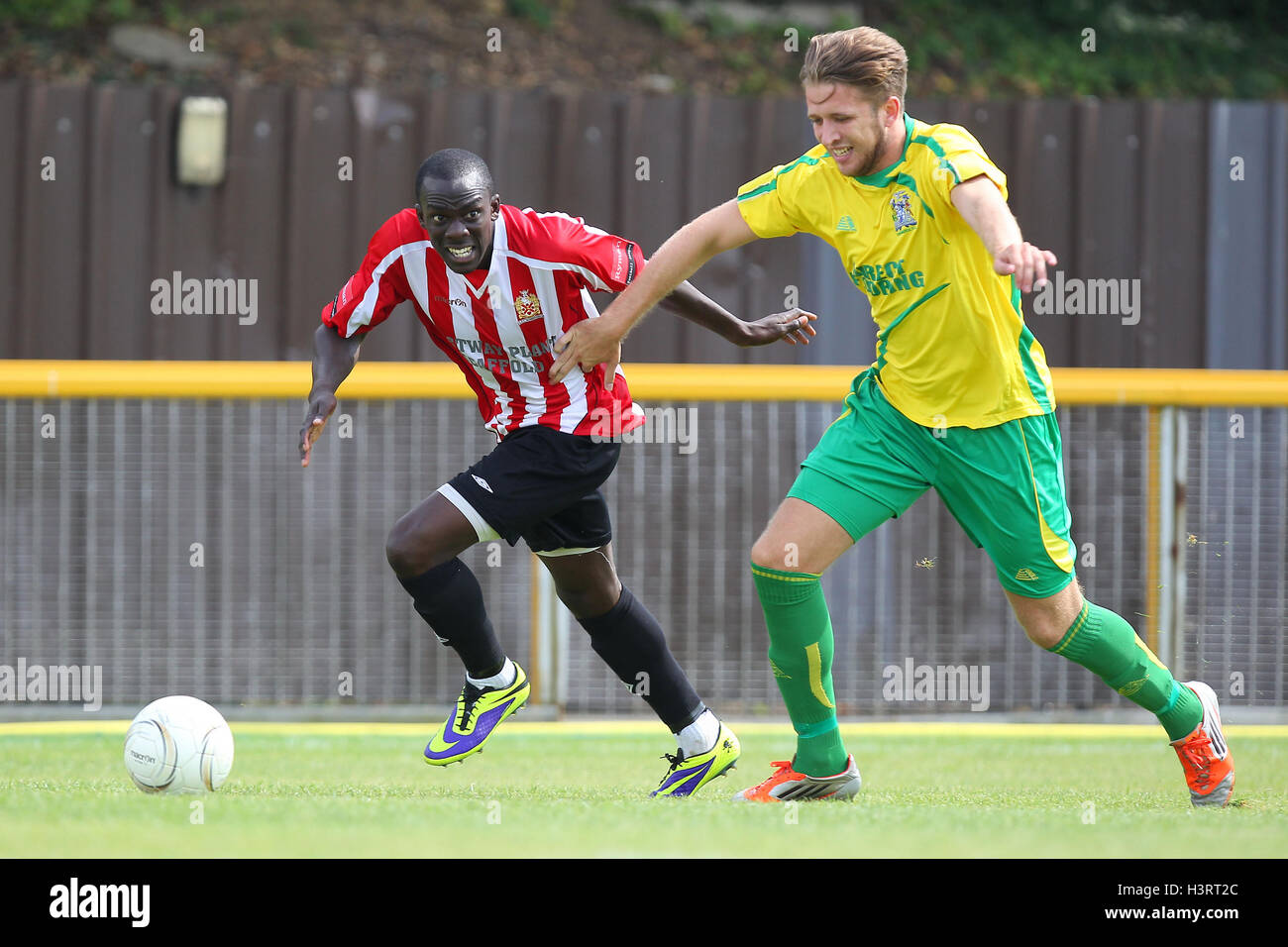 Junior Luke of Hornchurch in action - Thurrock vs AFC Hornchurch - Pre ...
