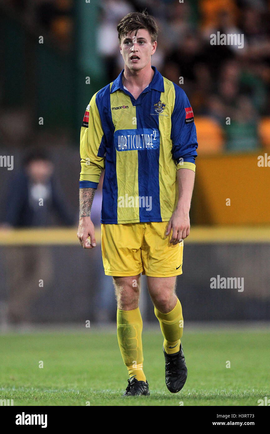 Joe Bingham in action for Romford - Thurrock vs Romford - Friendly ...