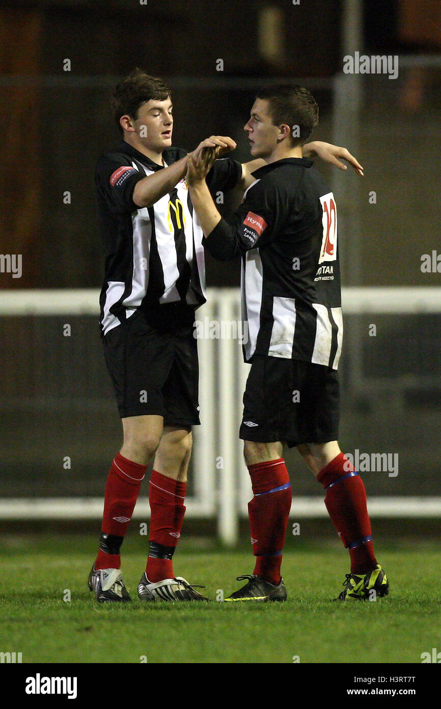 Alex Read (10) scores the fourth goal for Tilbury and celebrates ...