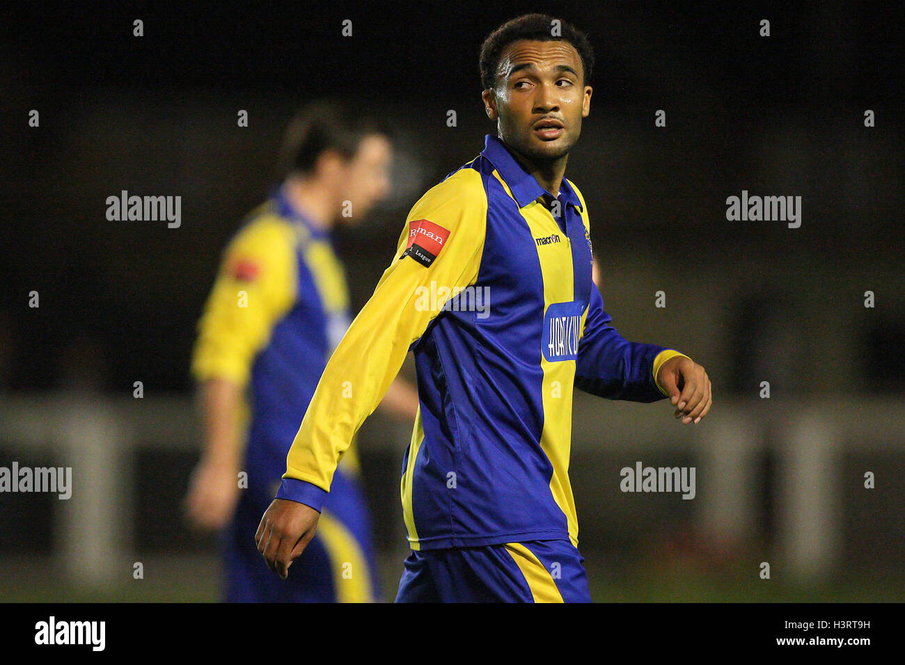 Chuck Duru of Romford - Tilbury vs Romford - Ryman League Division One ...