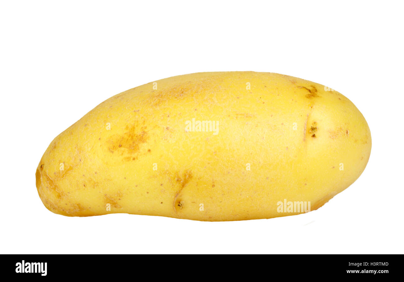 Single yellow raw potato Stock Photo - Alamy