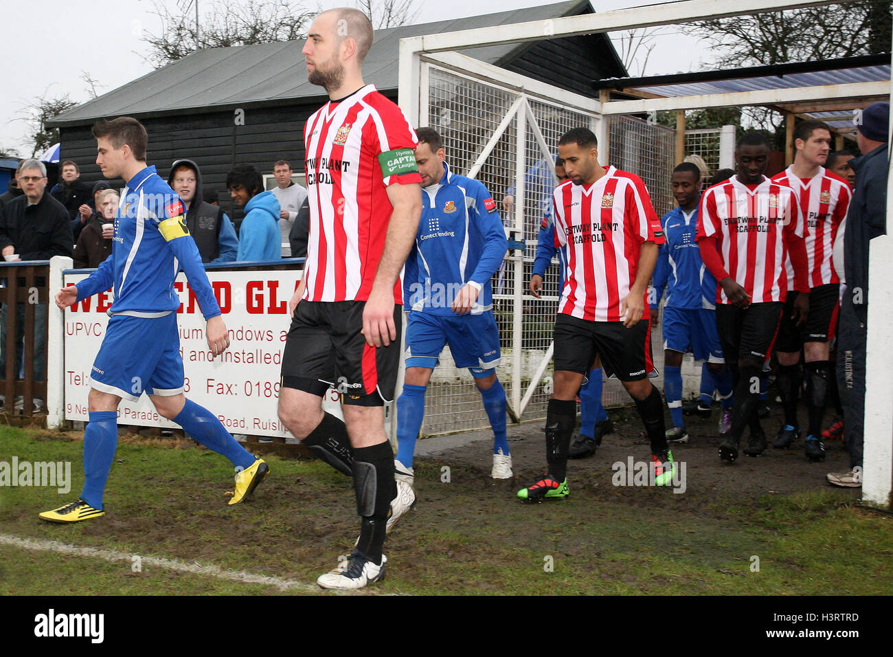 Elliot Styles leads out his Hornchurch team for their first match in ...