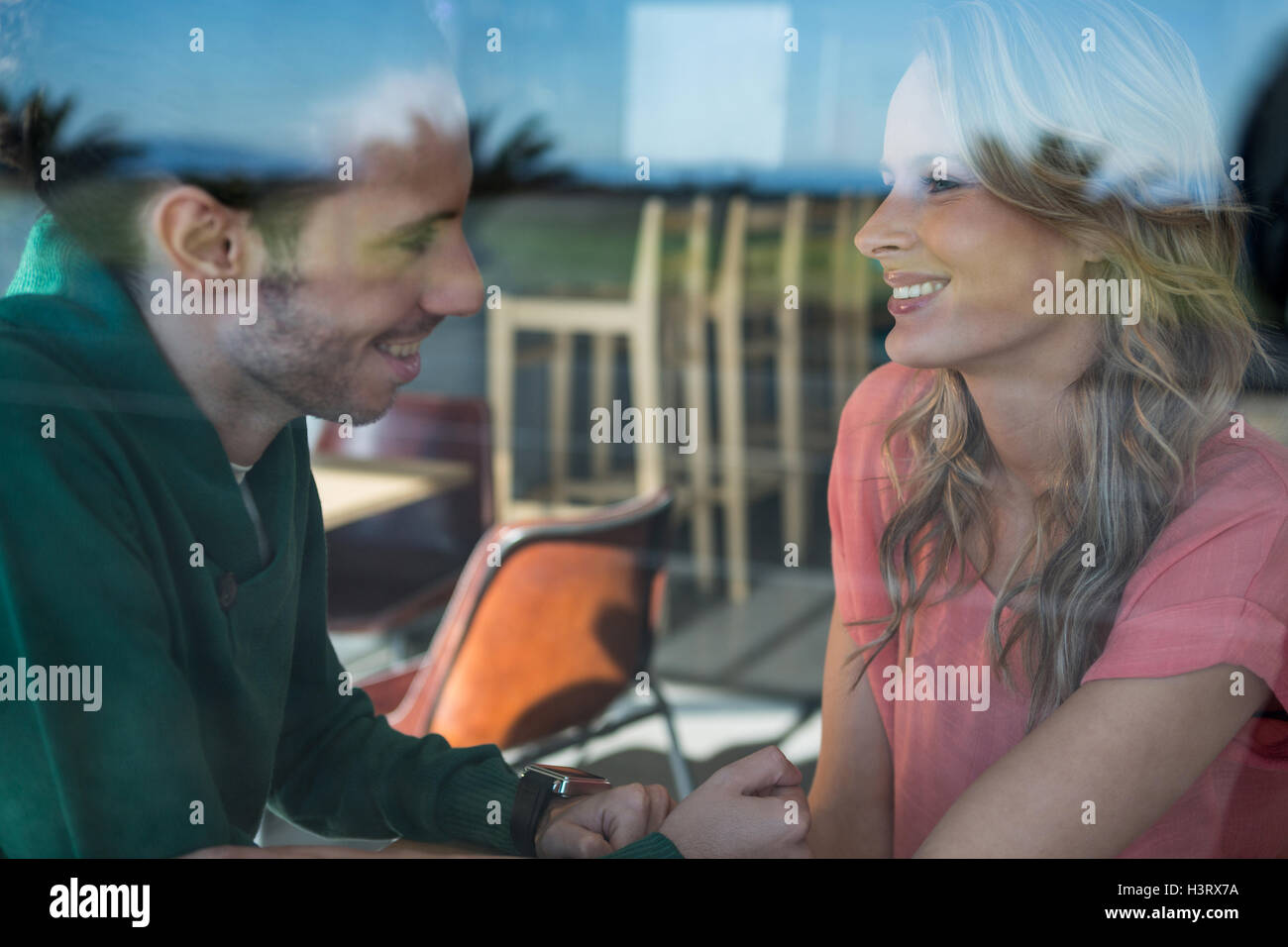 Couple interacting with each other Stock Photo - Alamy