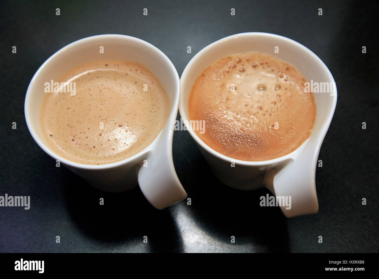 Two cups of coffee Stock Photo - Alamy