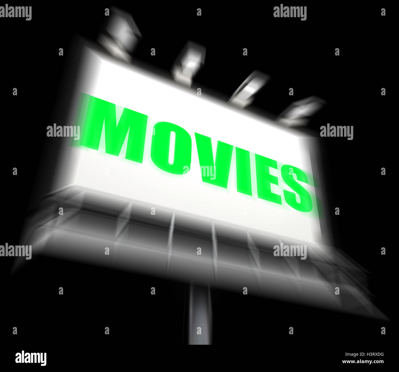 Movies Sign Displays Hollywood Entertainment and Picture Shows Stock ...