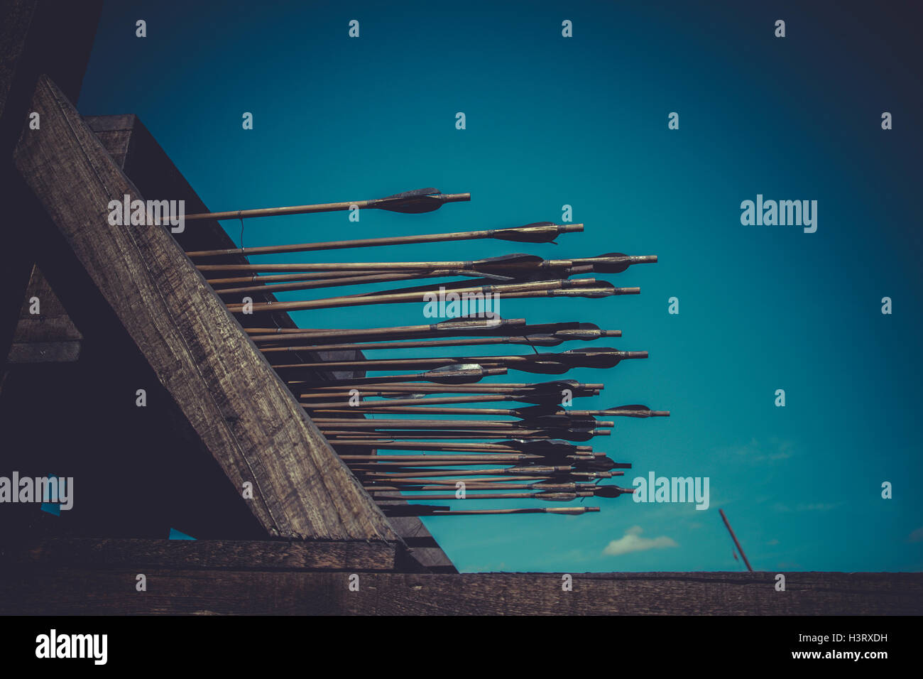 Medieval siege weapons, crossbows, onagers, catapults and batter Stock ...