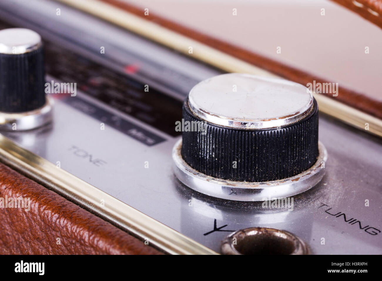 Close up of the dials on a retro style radio Stock Photo - Alamy