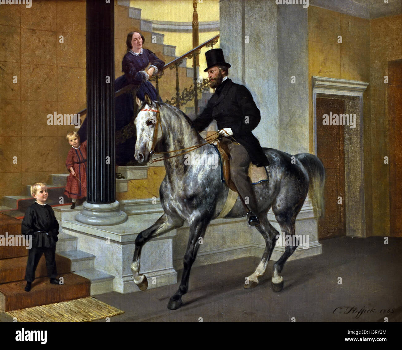 Portrait of Advocate Ernst Lau 1865 Carl Steffeck 1818-1890 German ...