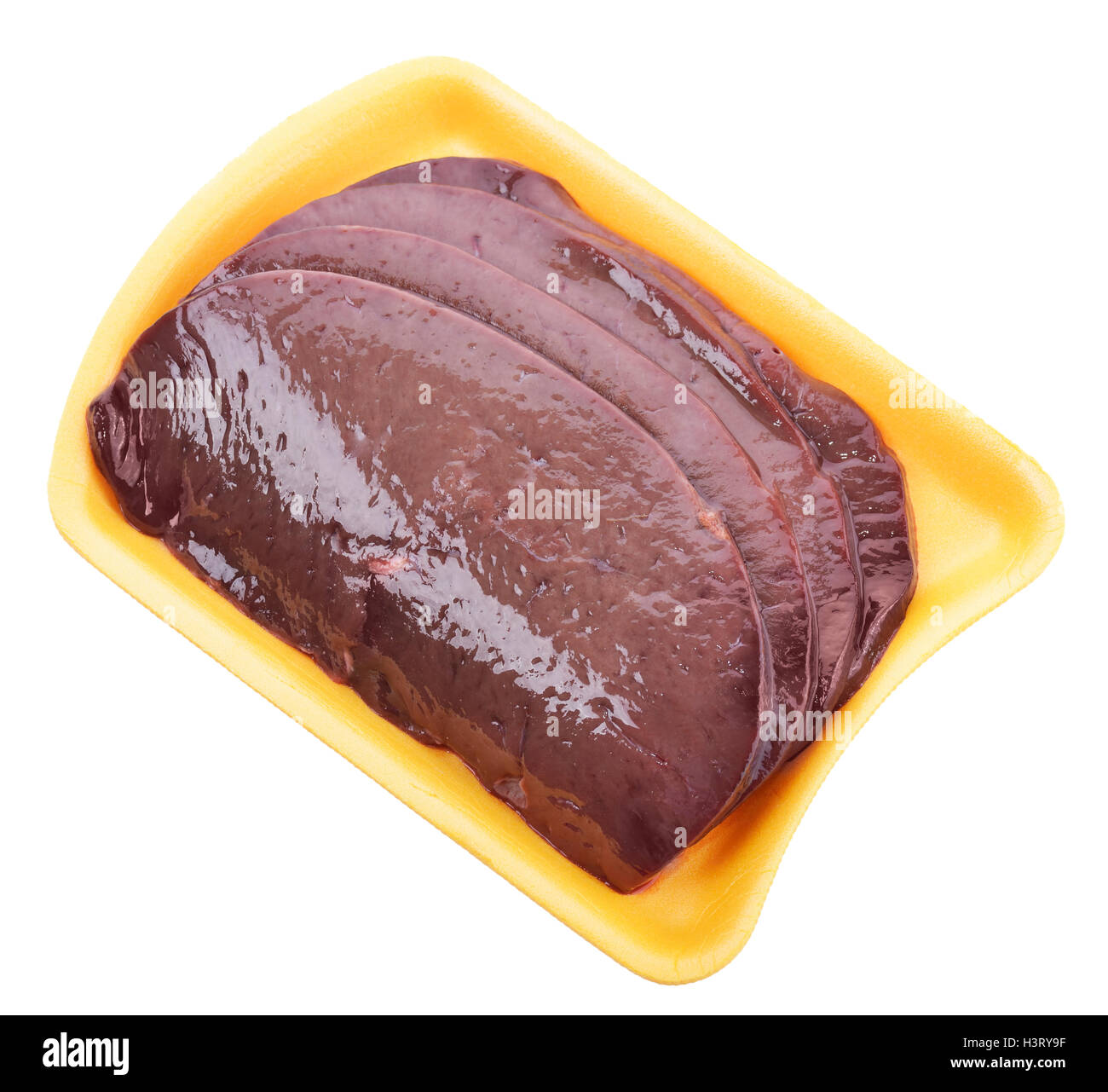 Raw Beef Liver Stock Photo - Alamy