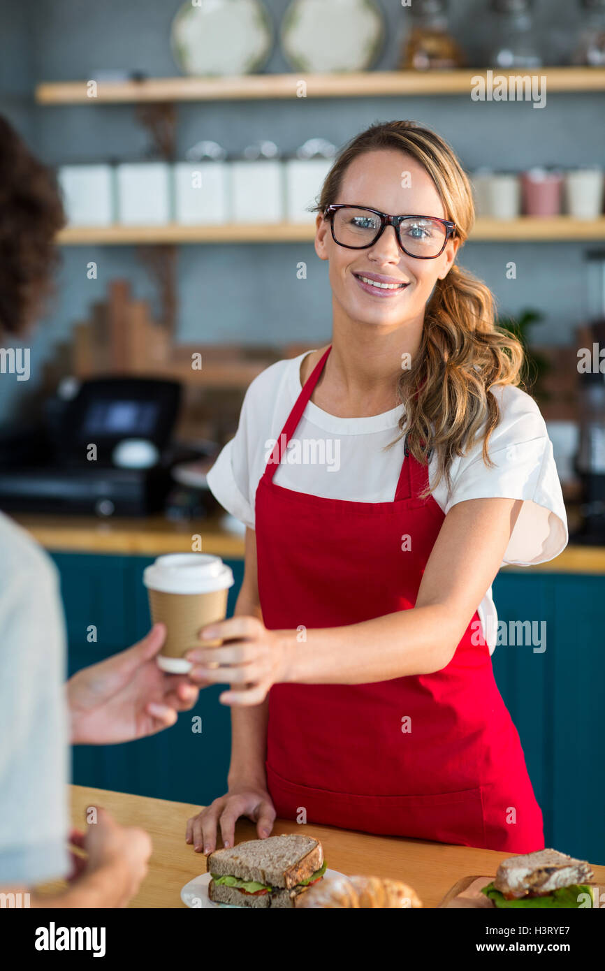 Pretty blonde waitress serving hi-res stock photography and images - Alamy