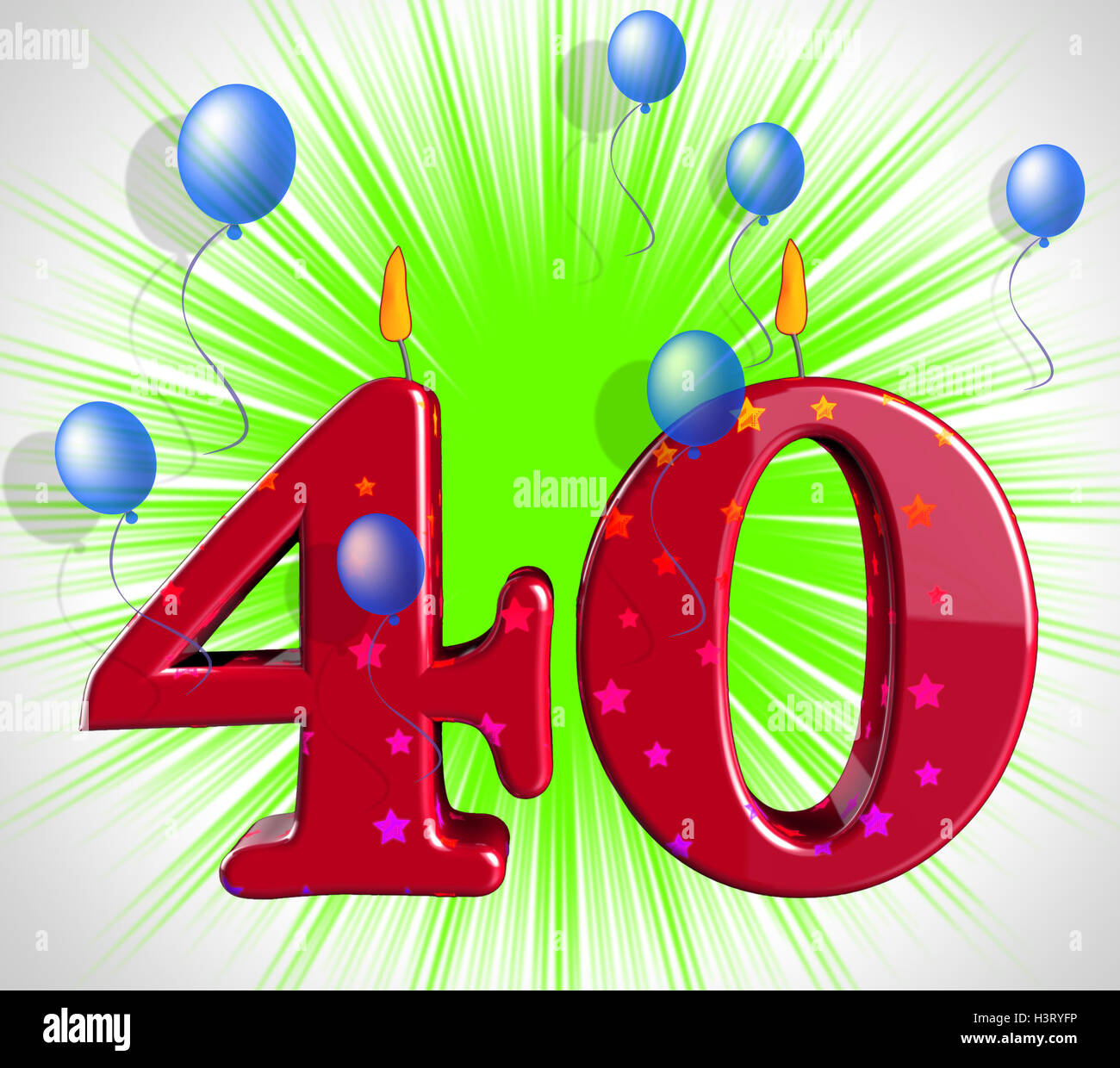 40 birthday decorations hi-res stock photography and images - Alamy