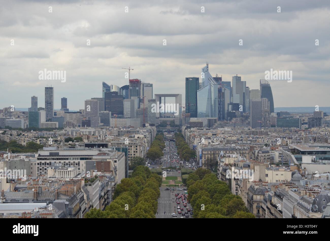 Overlooking Paris from the Arch de Triomphe Stock Photo - Alamy