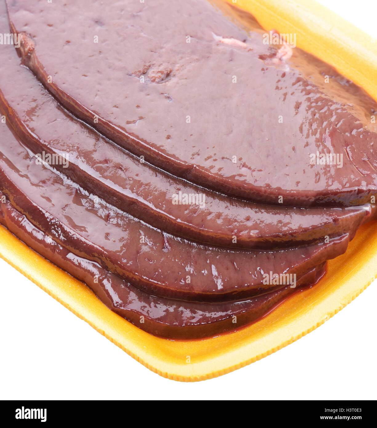 Raw Beef Liver Stock Photo - Alamy
