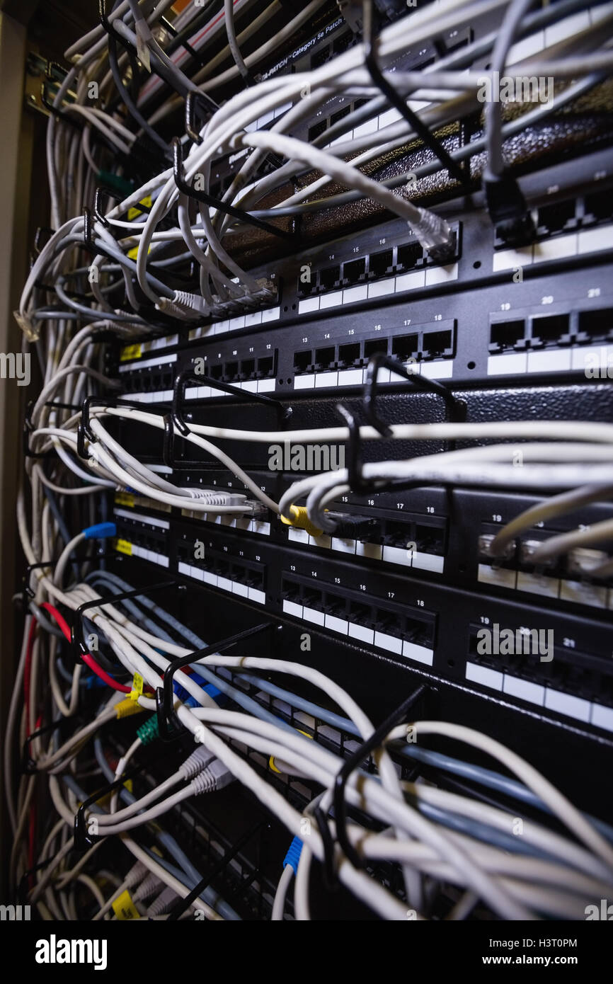 Close-up of rack mounted server Stock Photo - Alamy