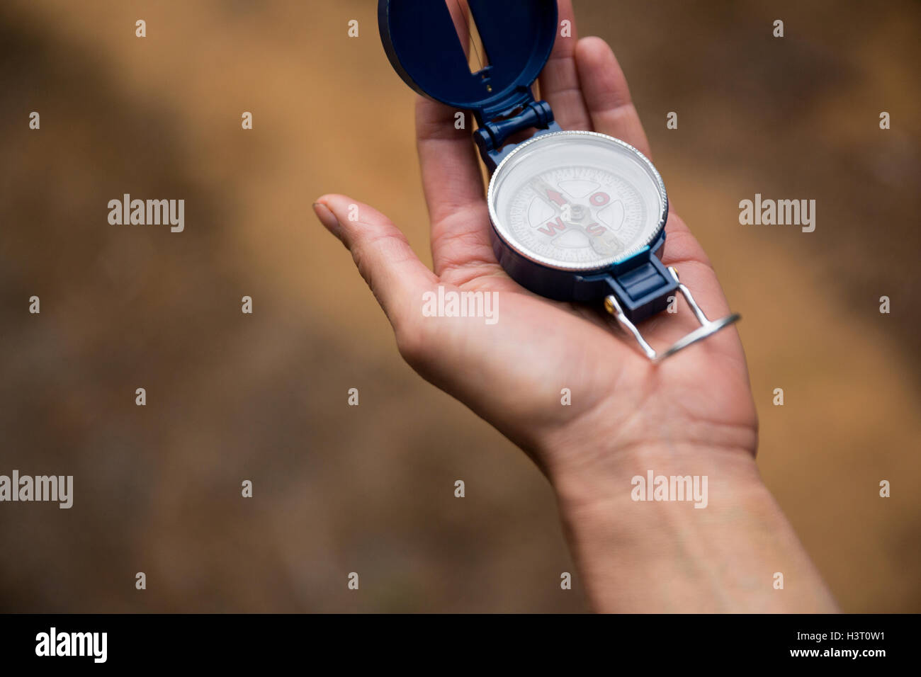 Hand holding compass hi-res stock photography and images - Alamy
