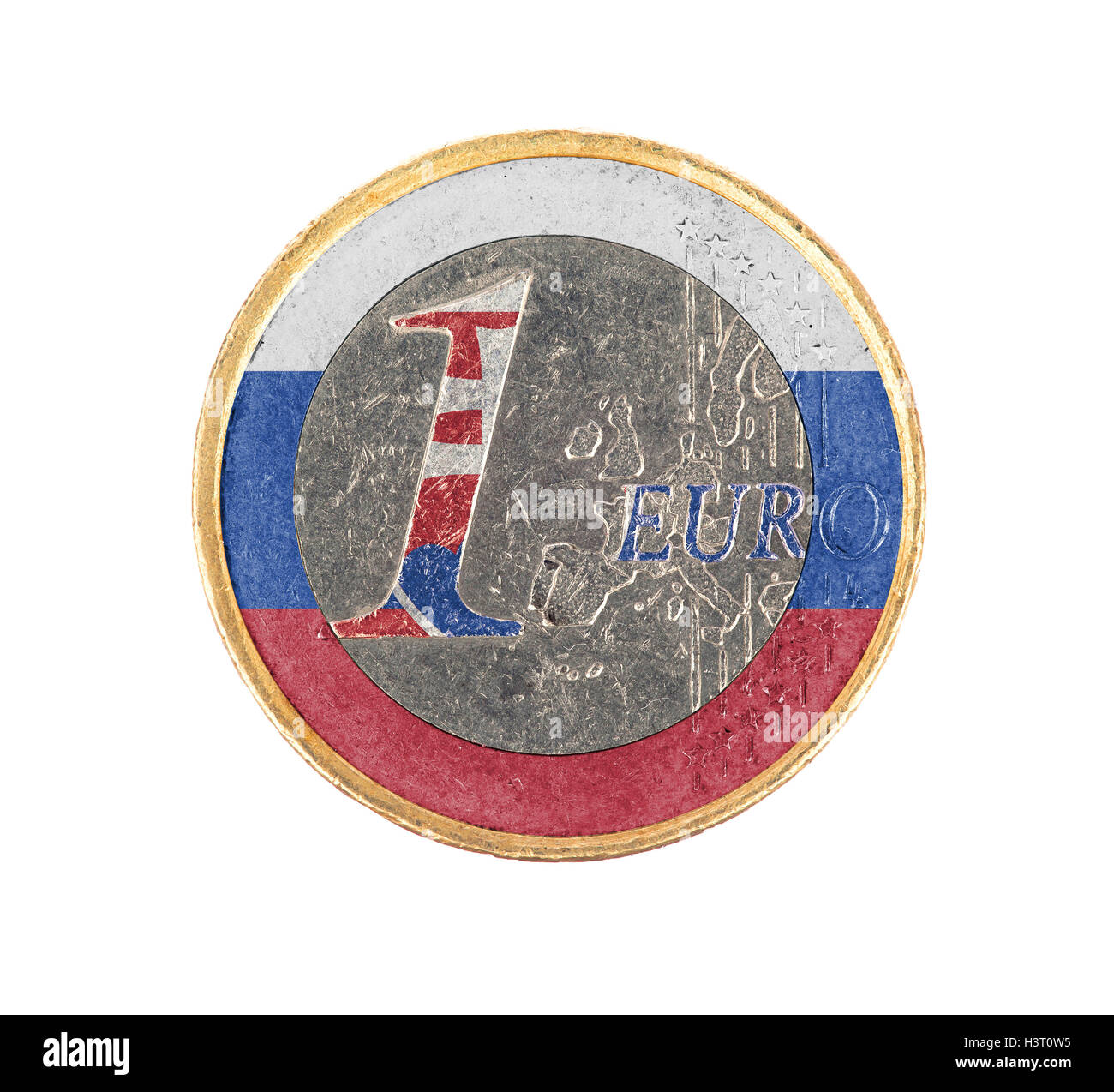 Euro coin, 1 euro Stock Photo - Alamy