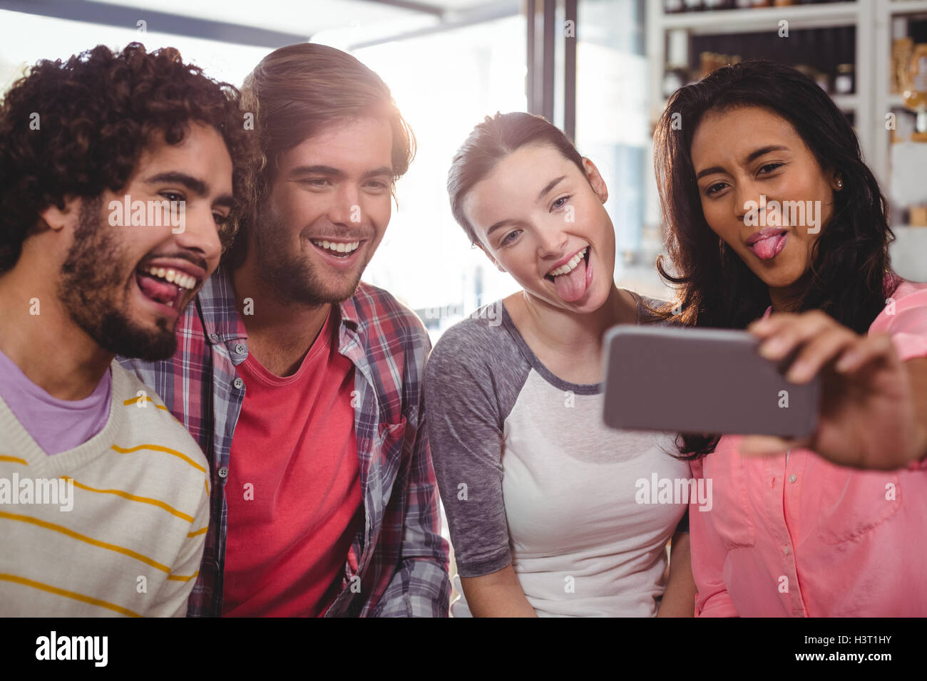 Group friends selfie in hi-res stock photography and images - Alamy