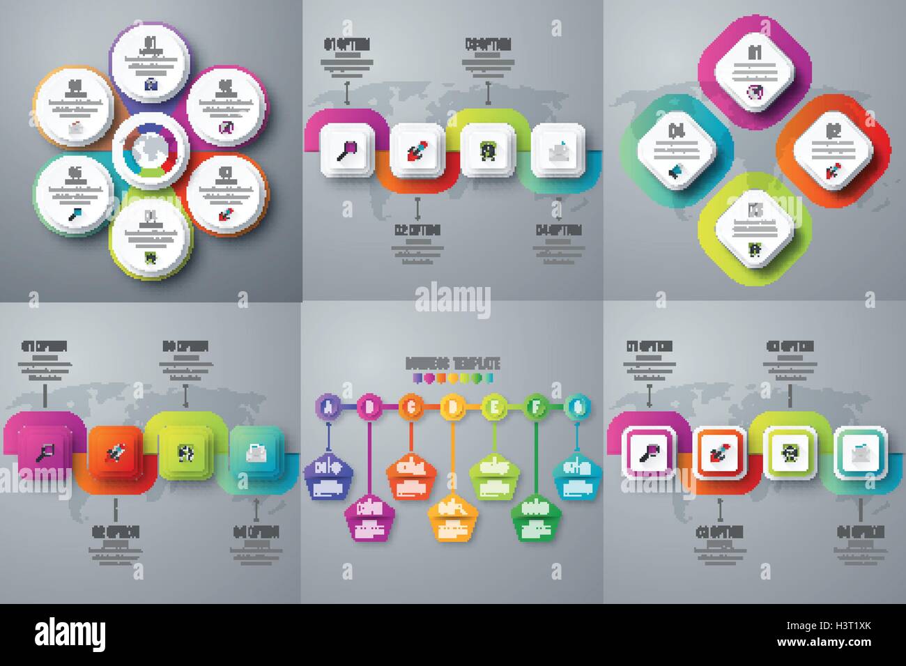 Set with infographics Stock Vector Image & Art - Alamy