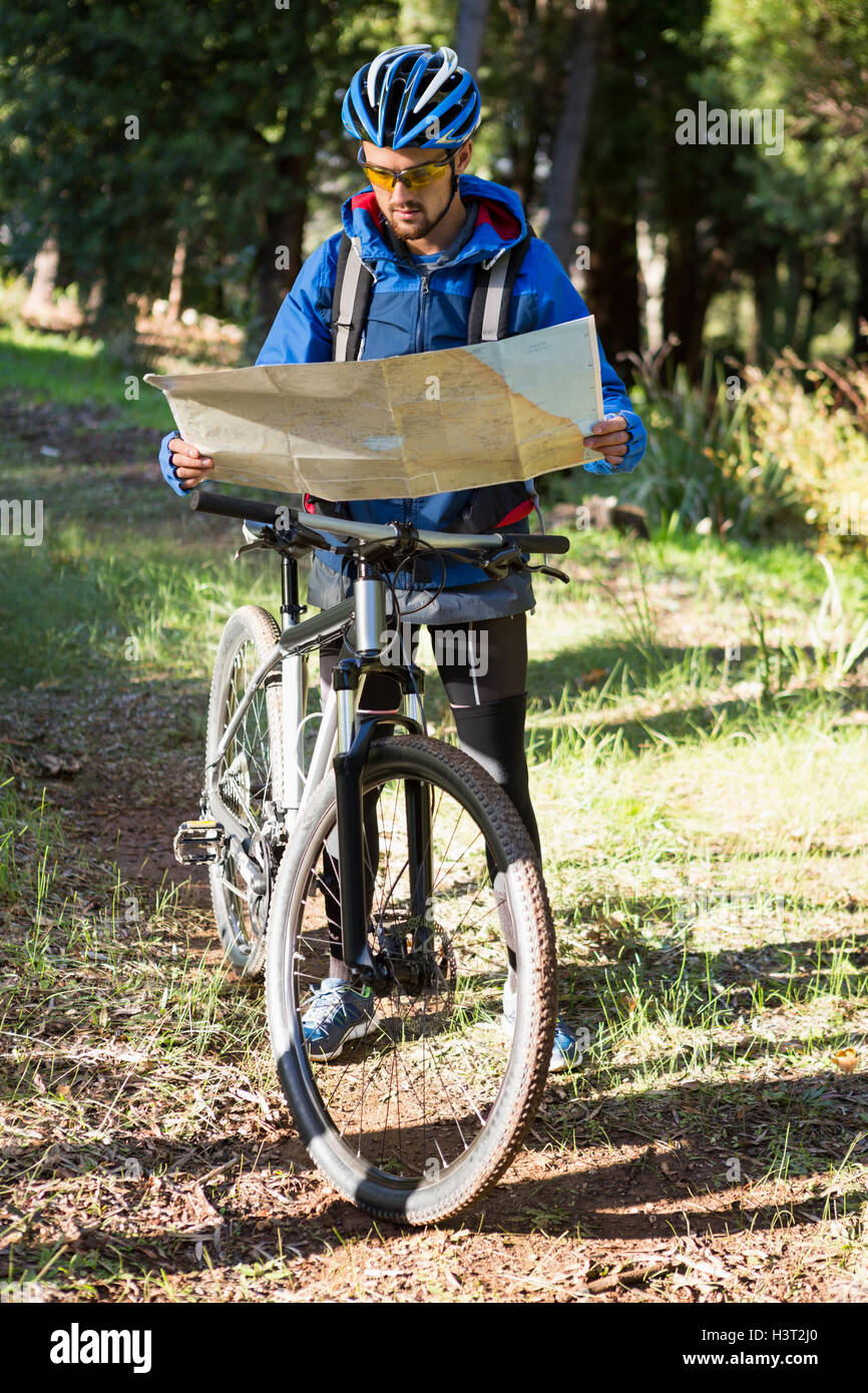 Mountain Biker Holding Map High Resolution Stock Photography and Images ...