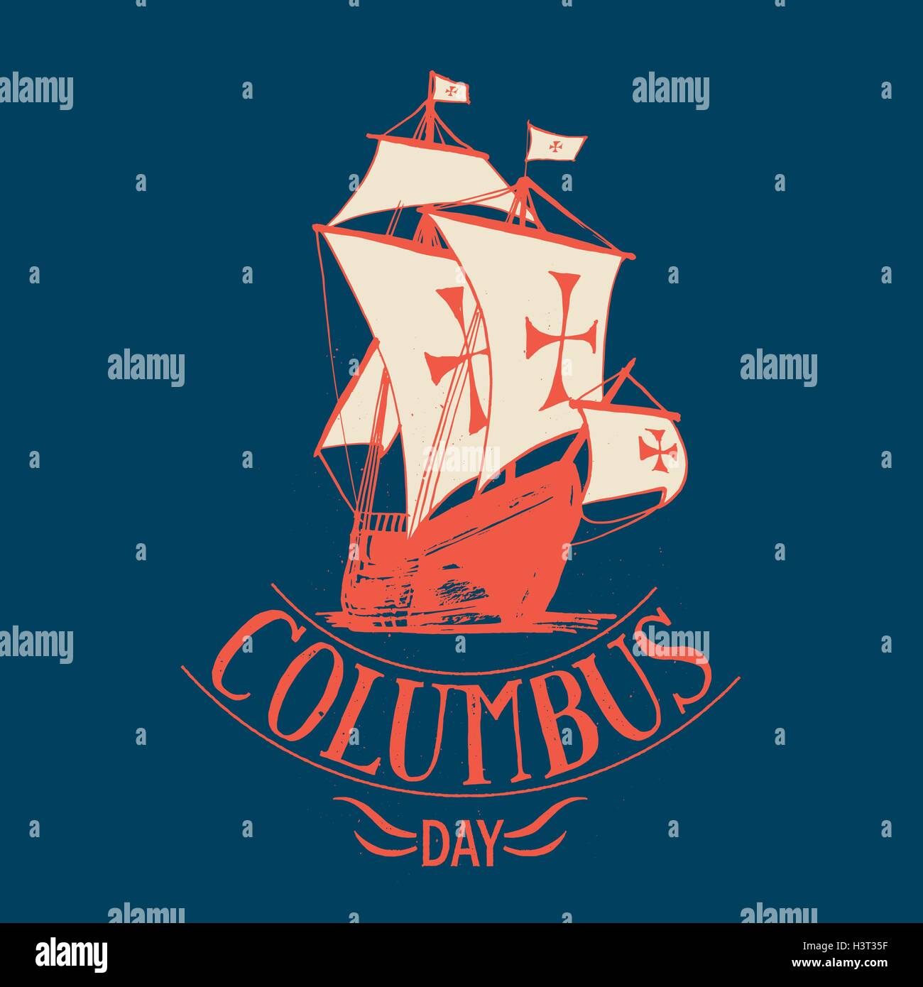 columbus day calligraphy. vector sign Stock Vector Image & Art - Alamy