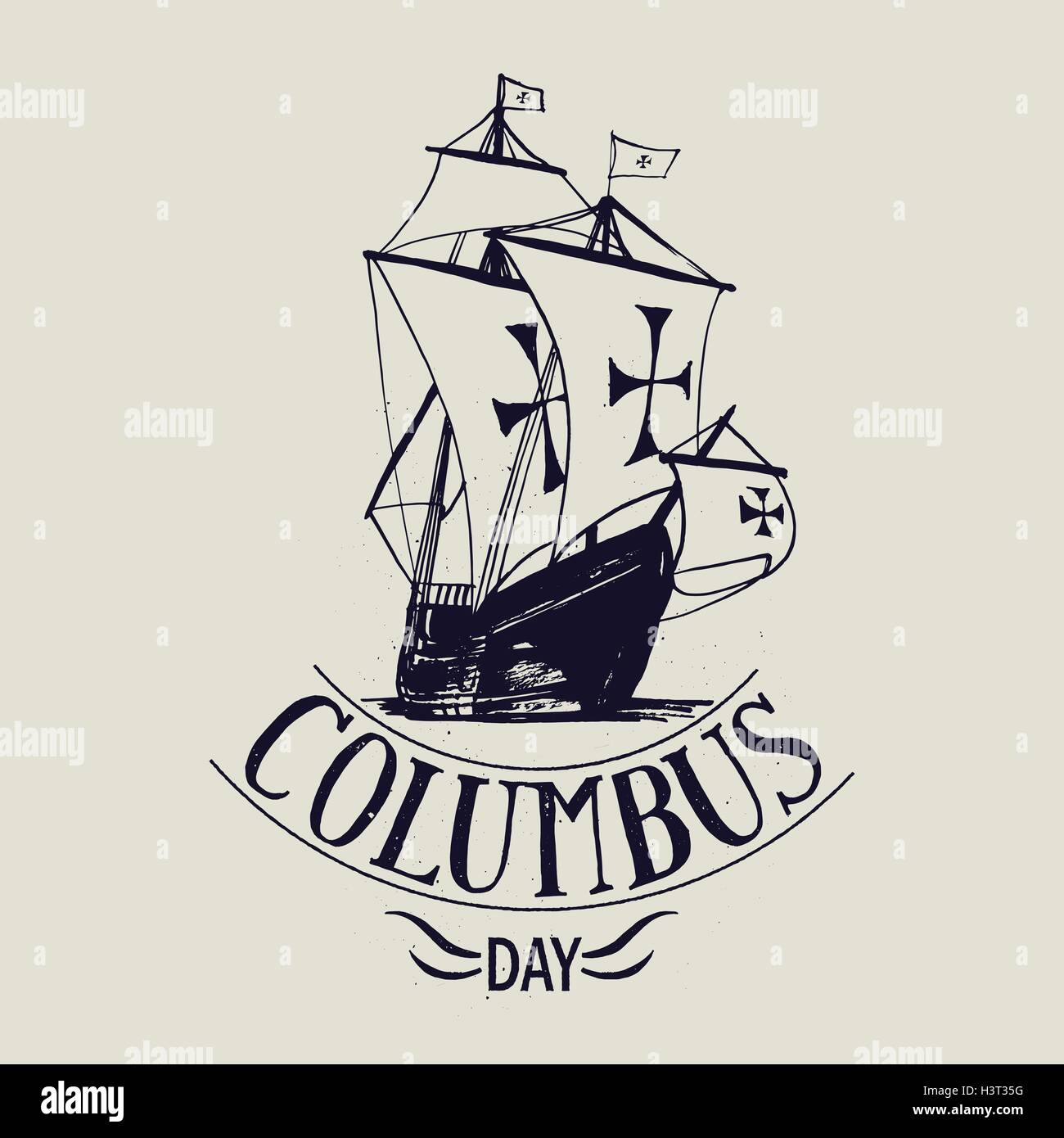 columbus day calligraphy. vector sign Stock Vector Image & Art - Alamy