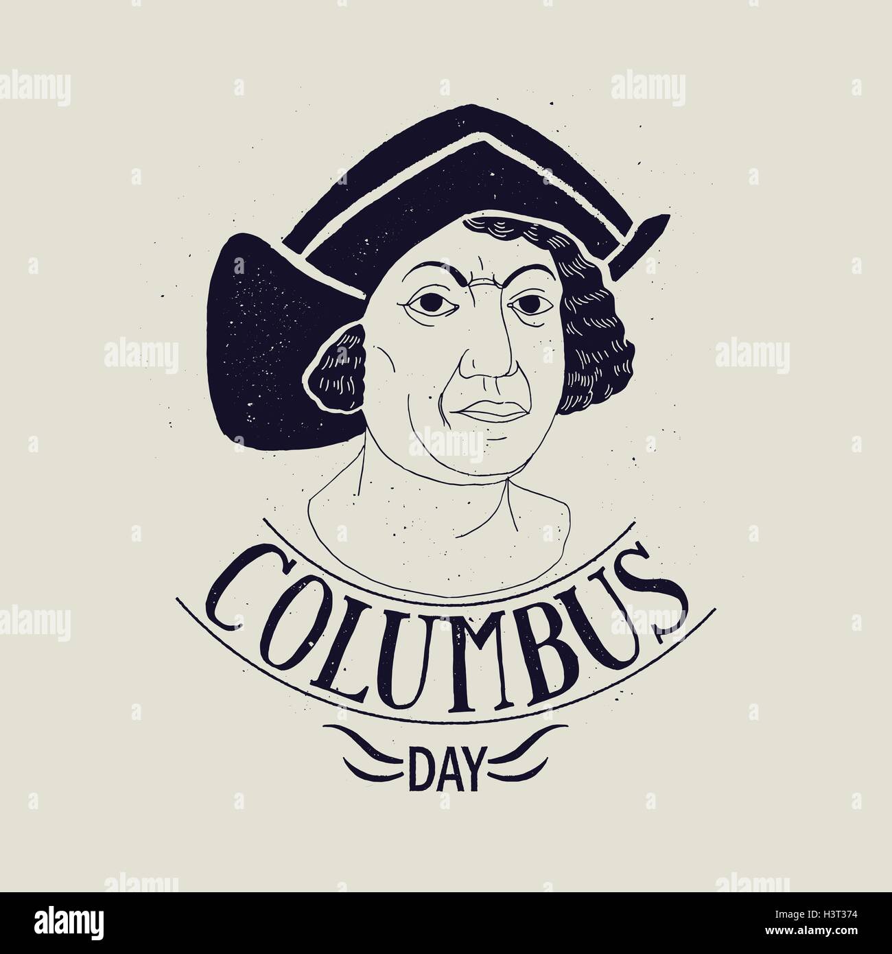columbus day calligraphy. vector sign Stock Vector Image & Art - Alamy