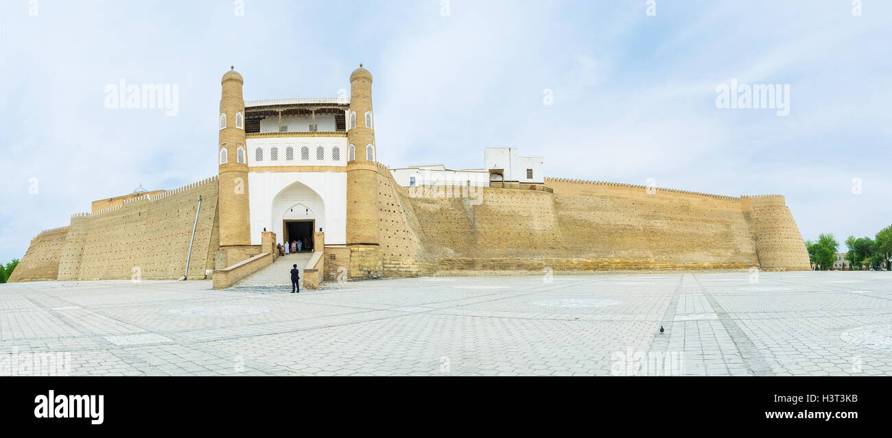 Panorama of the Ark large earthen fortification with the gate, serving ...