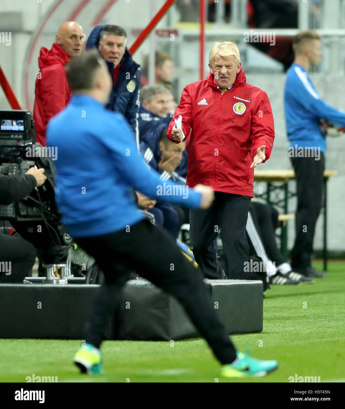 Scotland manager gordon strachan after the fifa world cup qualifying hi ...