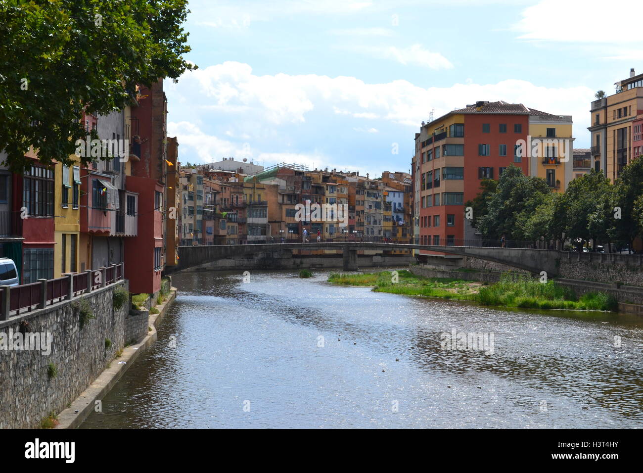 river in center of Girona Stock Photo - Alamy