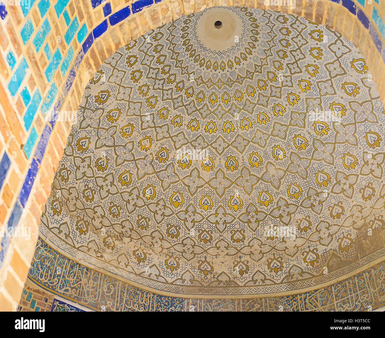 The cupola of the anonymous octagonal mausoleum painted in white and ...