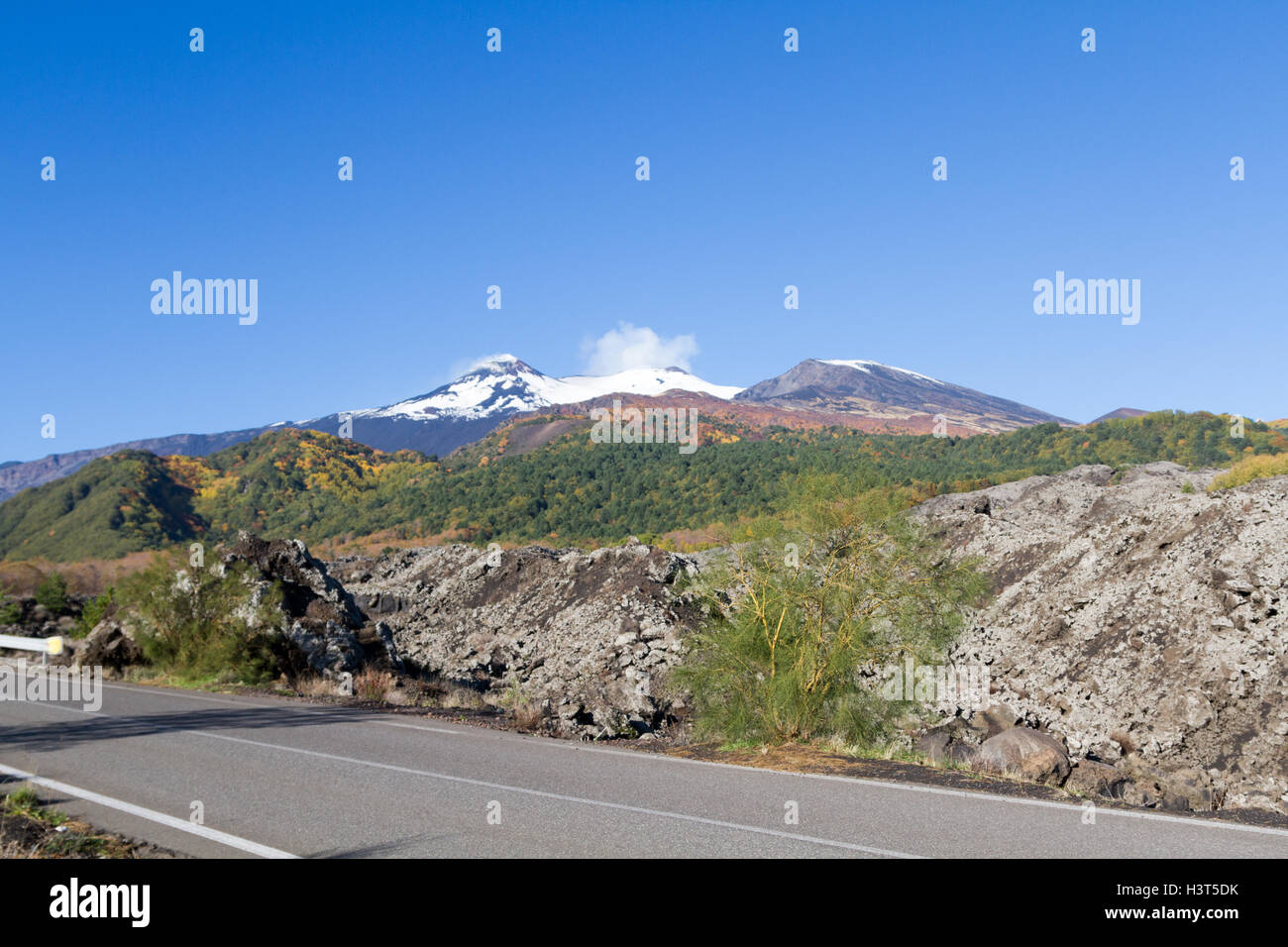 Etna volcano autumn colors hi-res stock photography and images - Alamy