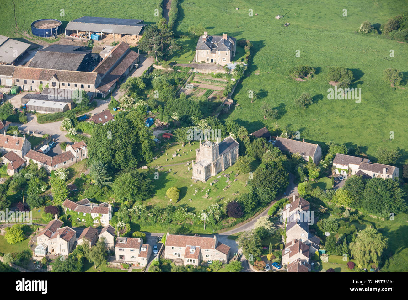 Farmland rural agricultural rural aerial view from a floating above hot ...