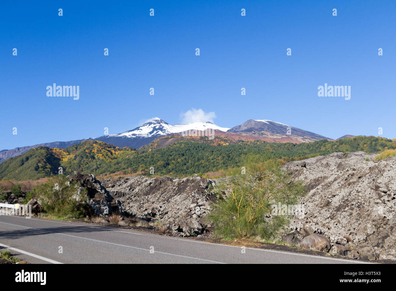 Etna volcano autumn colors hi-res stock photography and images - Alamy