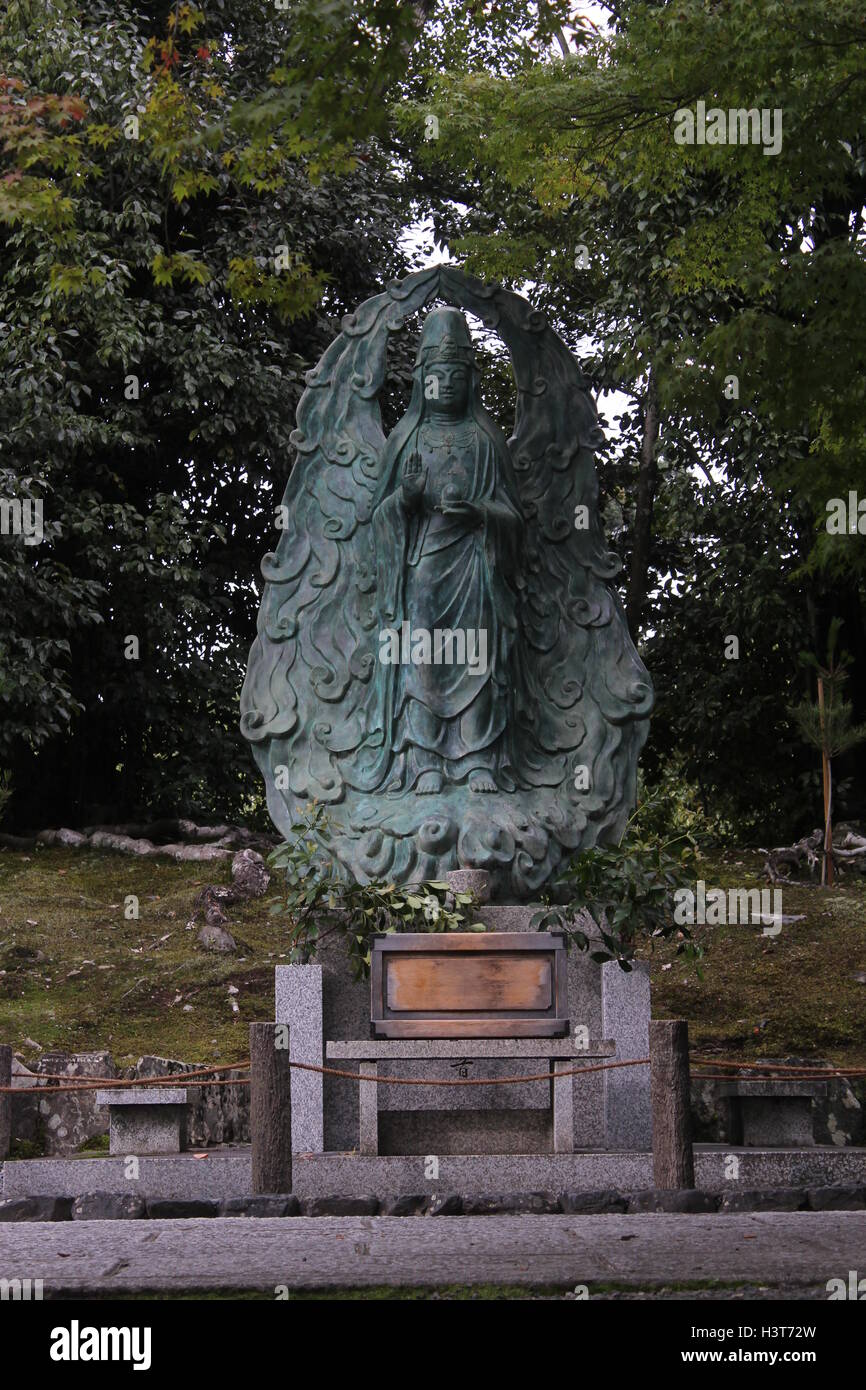 Deity Statue in Japanese Temple Grounds Stock Photo - Alamy