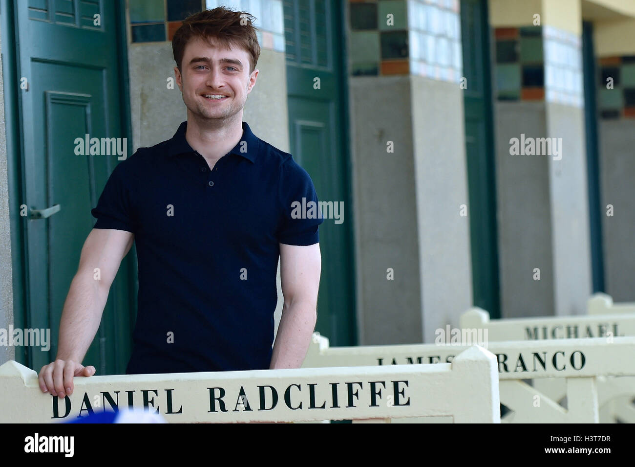 Daniel Radcliffe unveils his dedicated beach locker room during the ...