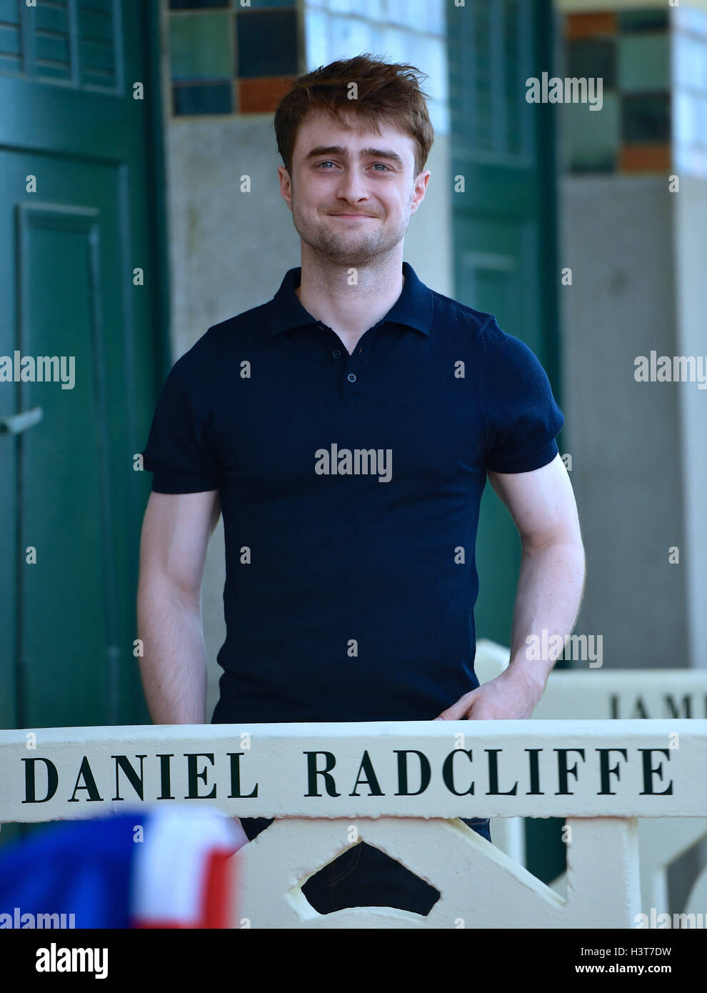 Daniel Radcliffe unveils his dedicated beach locker room during the ...
