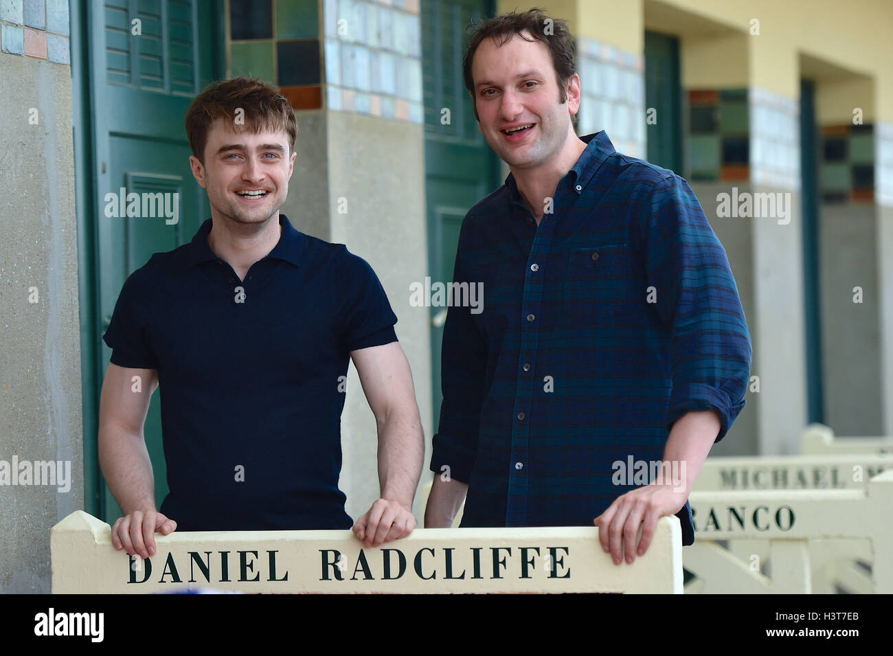 Daniel Radcliffe unveils his dedicated beach locker room during the ...
