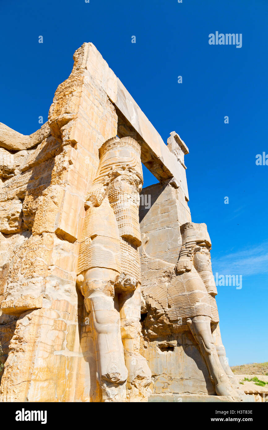in iran near persepolis the old ruins historical destination monuments ...