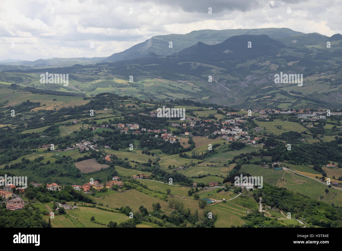 panorama of the Apennines mountains and the italian valleys Stock Photo ...
