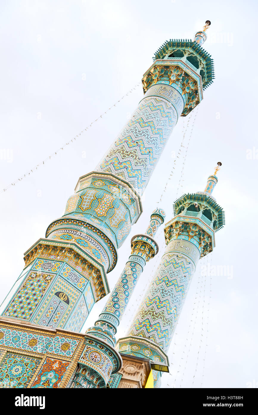 in iran islamic mausoleum old architecture mosque minaret near the sky ...