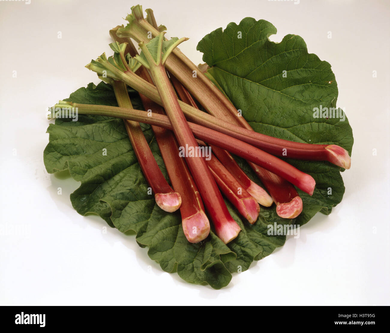 Rhubarb sticks, rhubarb leaves, vegetables, Knöterichgewächse, food ...