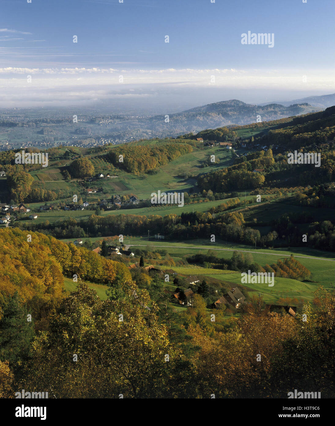 Germany, Black Forest, Marking, Scenery, Autumn, Europe, hill scenery ...