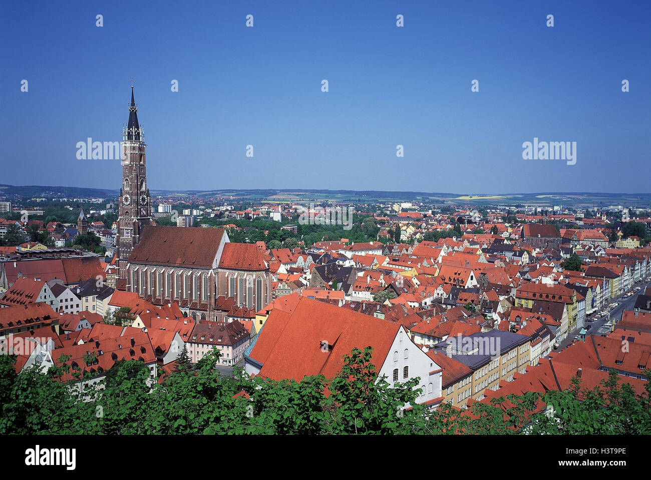 Germany, Lower Bavaria, Landshut, town overview, Europe, South Germany ...