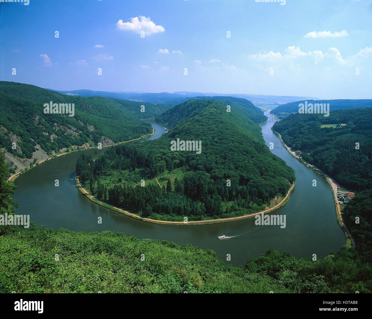 Germany, Saarland, Orscholz, Saar loop, Europe, scenery, river scenery ...